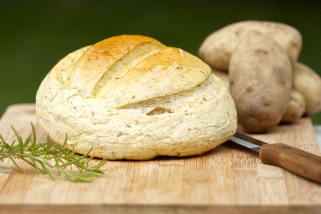 Dutch oven Herbed Idaho Potato Bread - Cooking Outdoors